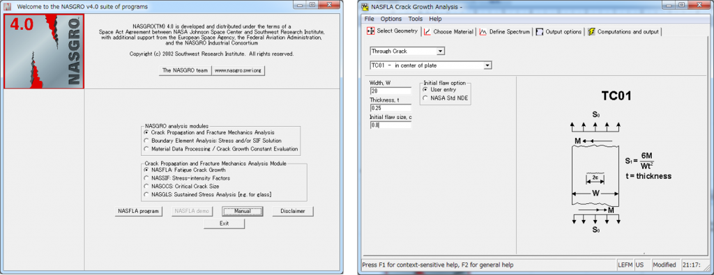 NASGRO: 亀裂進展評価ソフト | 株式会社FRONE（フロネ）